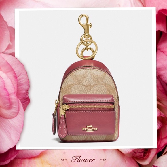 Coach | Bags | Sold Nwt Coach Mini Backpack Keychain Rosetan | Poshmark